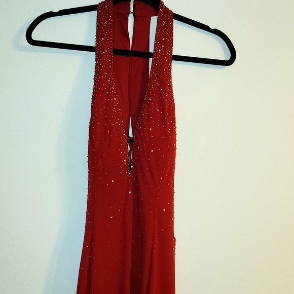 Niki Lavis | Dresses | Niki Livas Gorgeous Red Prom Dress Long Line ...